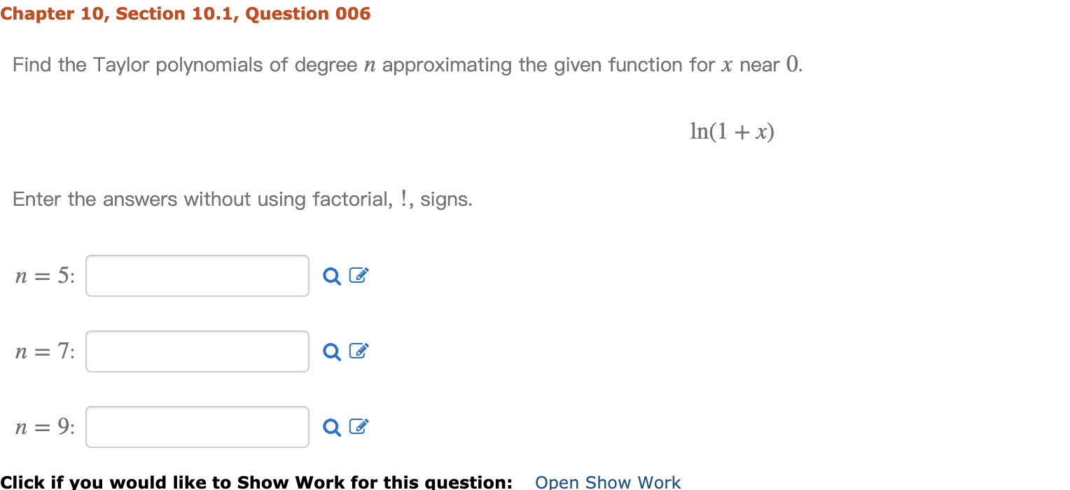 Solved Find the Taylor polynomials of degree n | Chegg.com