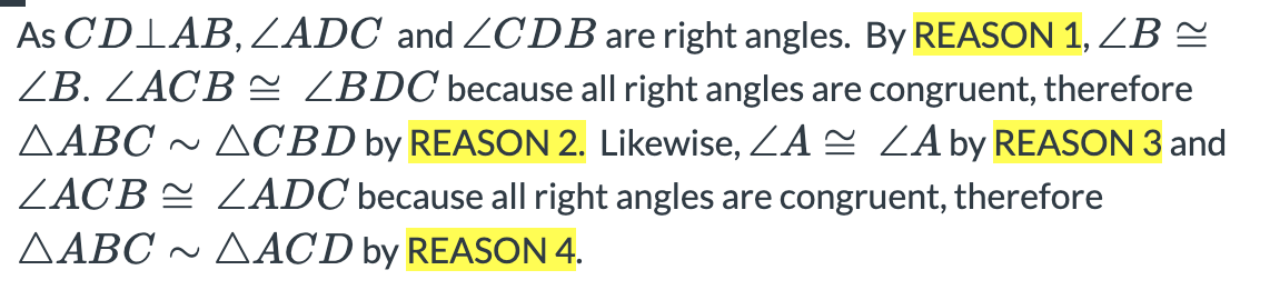 Solved Use the triangle given to complete the paragraph | Chegg.com