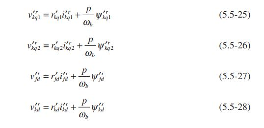 Solved Derive Park ’ s equation for the two-pole, two-phase, | Chegg.com