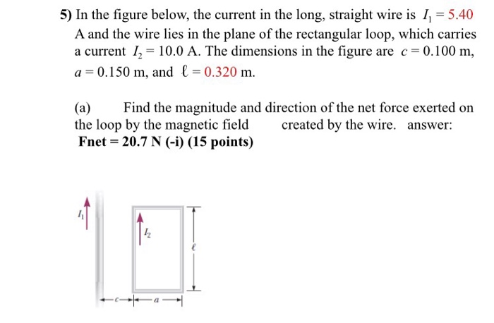 Solved In the figure below, the current in the long, | Chegg.com