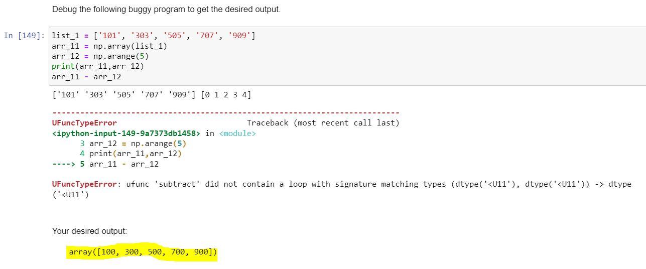 Solved Debug the following buggy program to get the desired | Chegg.com