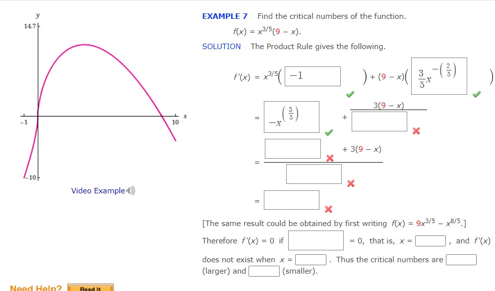 Solved EXAMPLE 7 Find the critical numbers of the function. | Chegg.com
