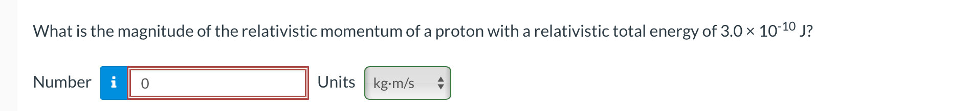 Solved What is the magnitude of the relativistic momentum of | Chegg.com