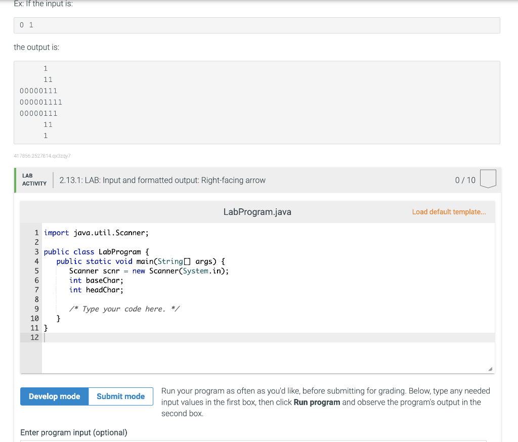 Solved Ex: If the input is: 0 1 the output is: 1 11 00000111 | Chegg.com