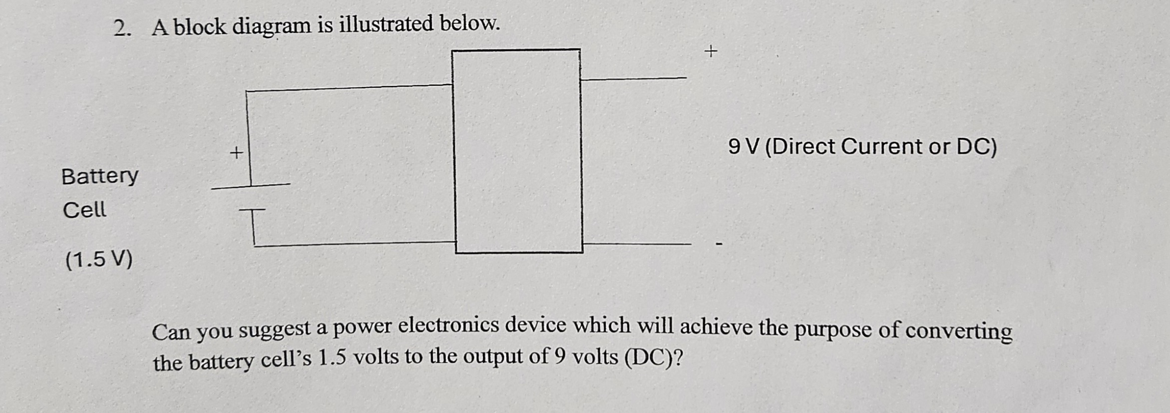 Solved A block diagram is illustrated | Chegg.com