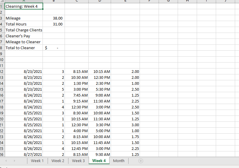 7 Display The Week 2 Sheet And Insert A Split Bar Chegg