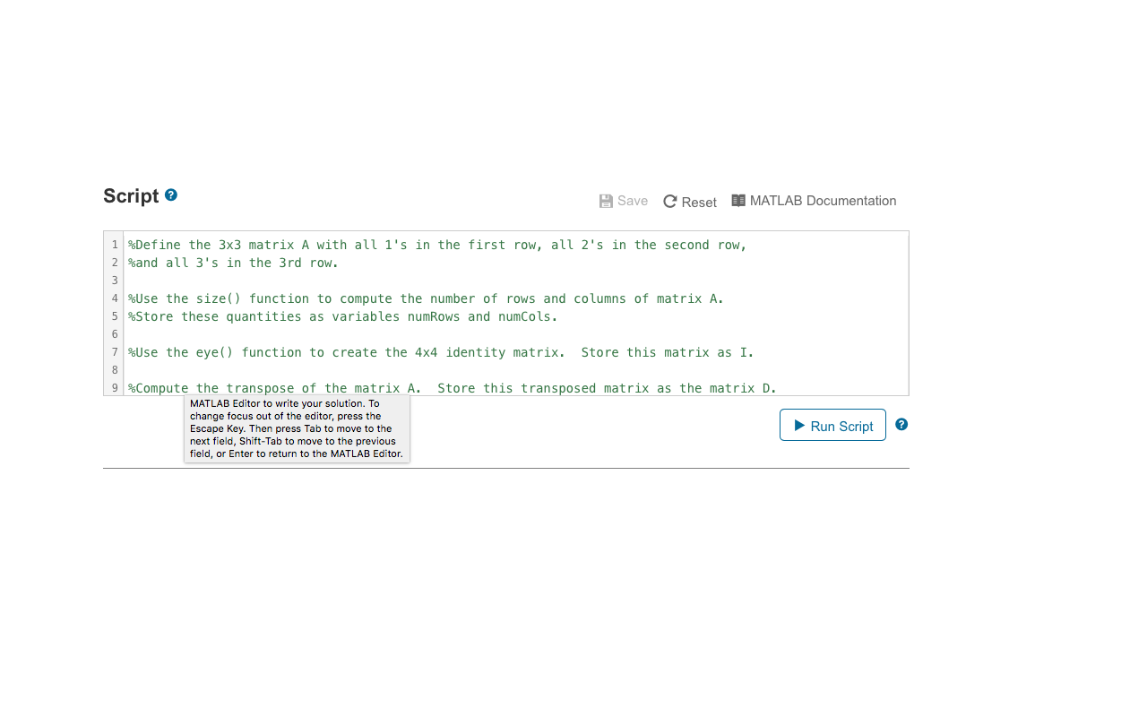 Solved Lab Activity 131 Matlab Defining Matrices This 