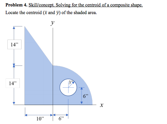 Solved Problem 4. Skill/concept. Solving for the centroid of | Chegg.com