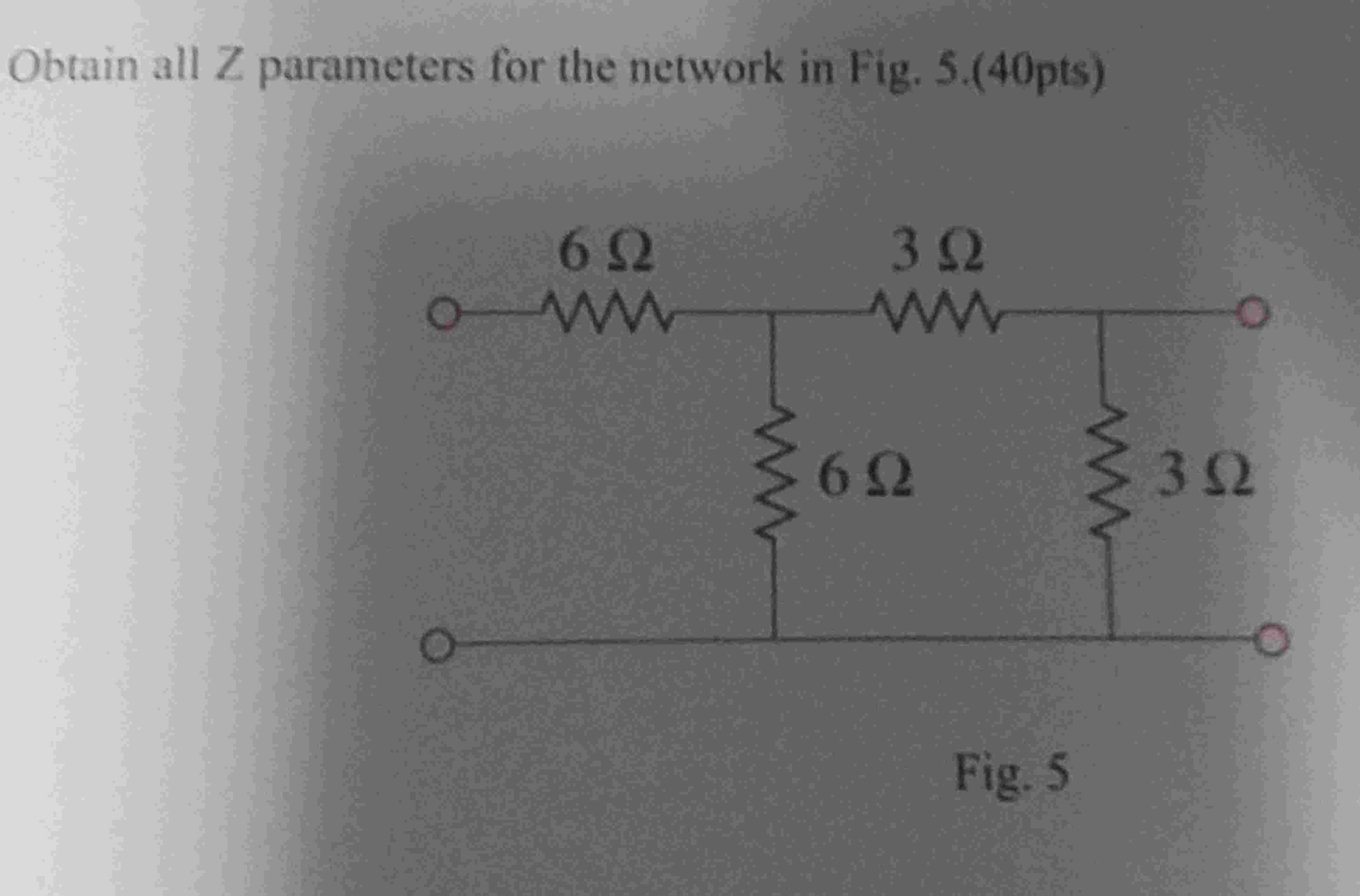 Solved Obtain all Z parameters for the network in Fig. | Chegg.com