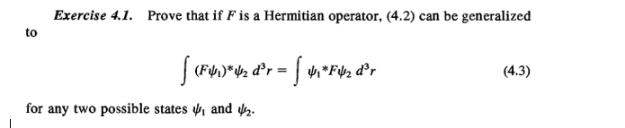 Solved Exercise 4.1. Prove that if F is a Hermitian | Chegg.com