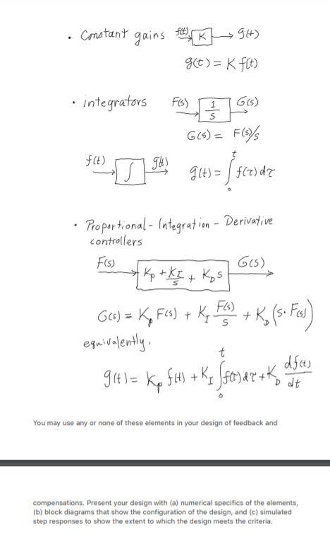 Consider a linear positioning system. Its dynamics is | Chegg.com