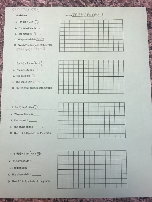 Solved For f(x) = 3sin (pi x/4) = -3sin(pi x/4): A. The | Chegg.com