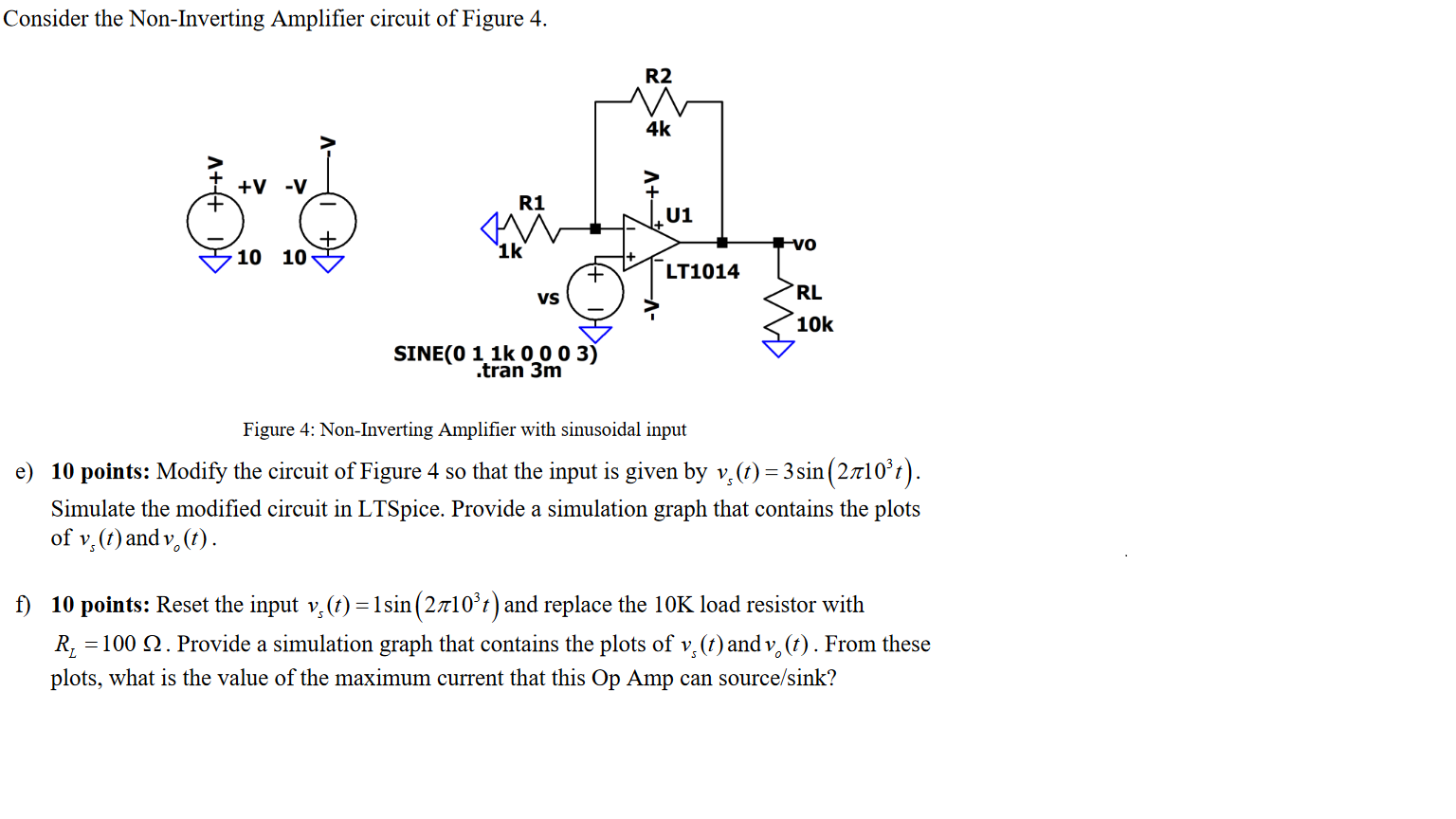 Solved Consider the Non-Inverting Amplifier circuit of | Chegg.com