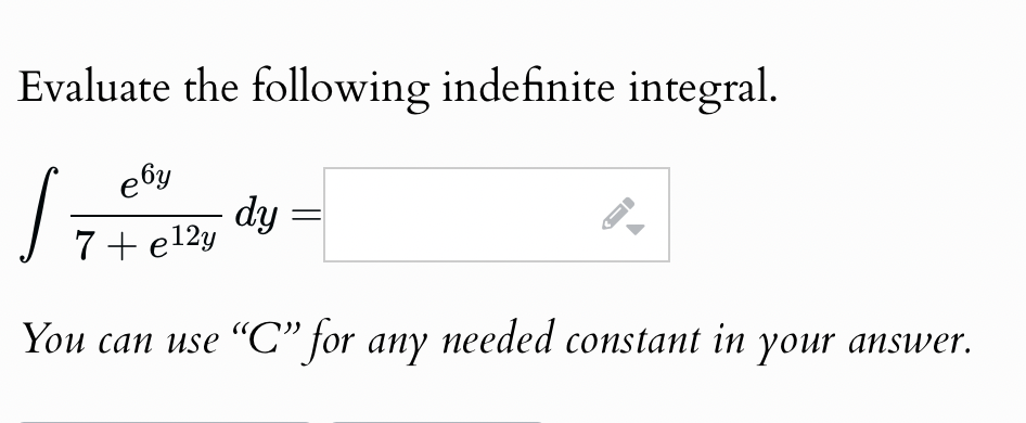 Solved Evaluate the following indefinite | Chegg.com