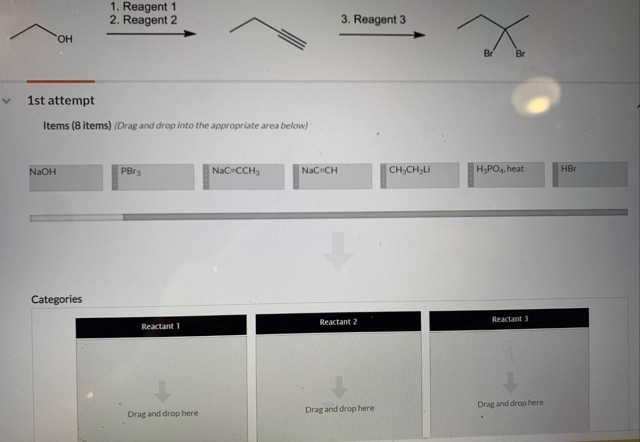 Solved From the list of reagents, choose those that will | Chegg.com