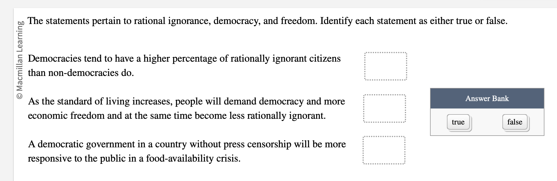 Solved The statements refer to issues related to rational | Chegg.com
