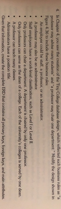 Solved 4. In Chapter 4, you saw the creation of the Tiny | Chegg.com