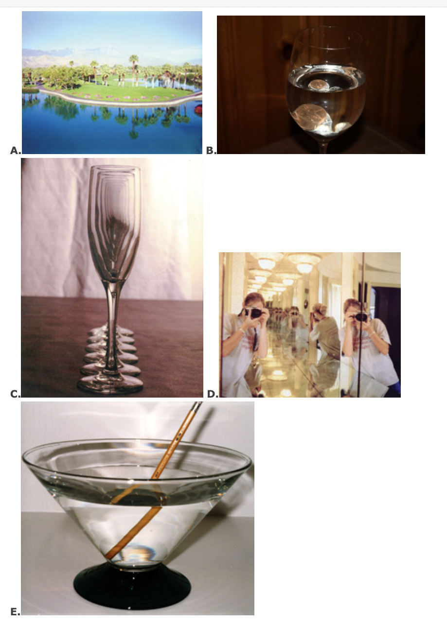 Solved REFRACTION Which of the photos above shows | Chegg.com
