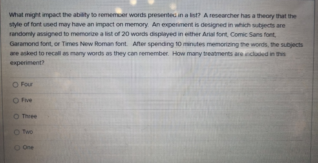 Solved What might impact the ability to remember words | Chegg.com