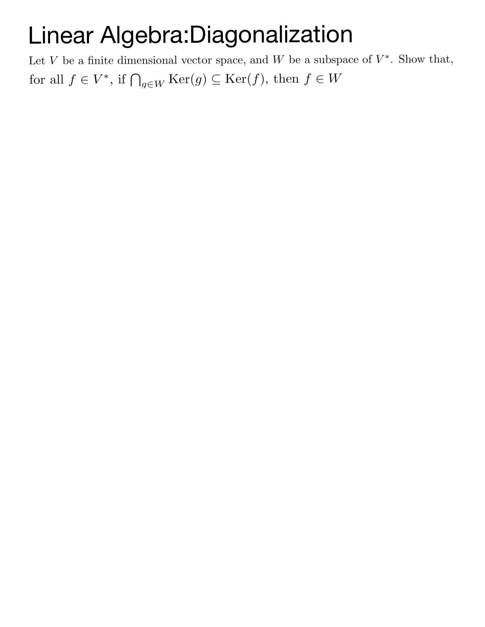 Solved Linear Algebra Diagonalization Let V Be A Finite