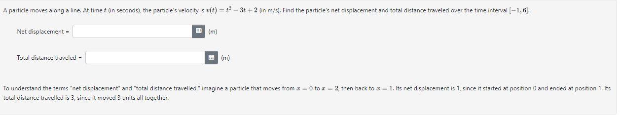 Solved Net displacement = (m) Total distance traveled = (m) | Chegg.com