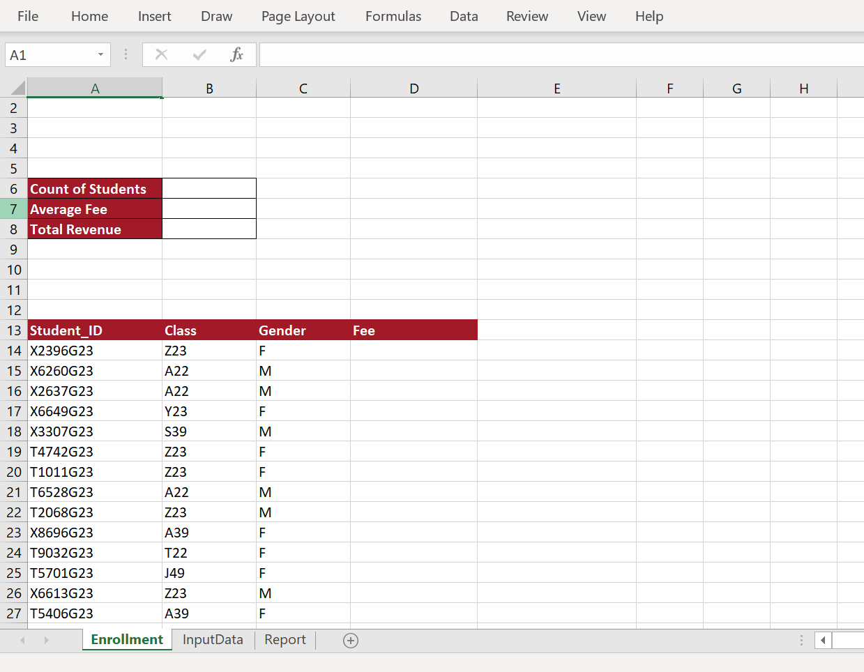 File Home Insert Draw P age Layout Formulas Data | Chegg.com