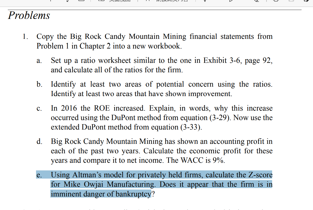 2: The Basic Financial Statements Problems 1. Using | Chegg.com