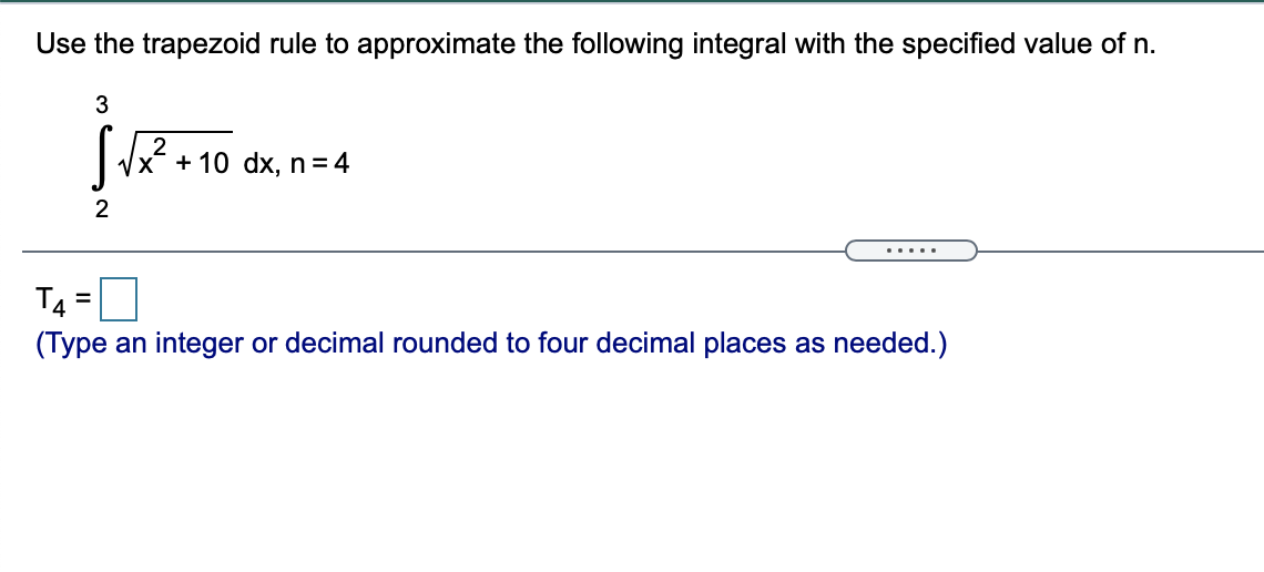 Solved Use the trapezoid rule to approximate the following | Chegg.com