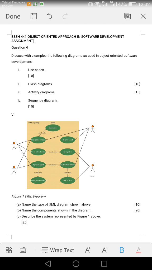 BSEH 441 OBJECT ORIENTED APPROACH IN SOFTWARE | Chegg.com