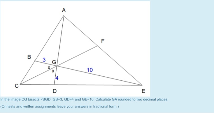 Solved 3 10 4 In the image CG bisects | Chegg.com