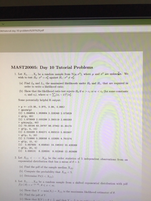 Solved Mtutorial-day-10-problems%281%29 pdf MAST20005: Day | Chegg.com