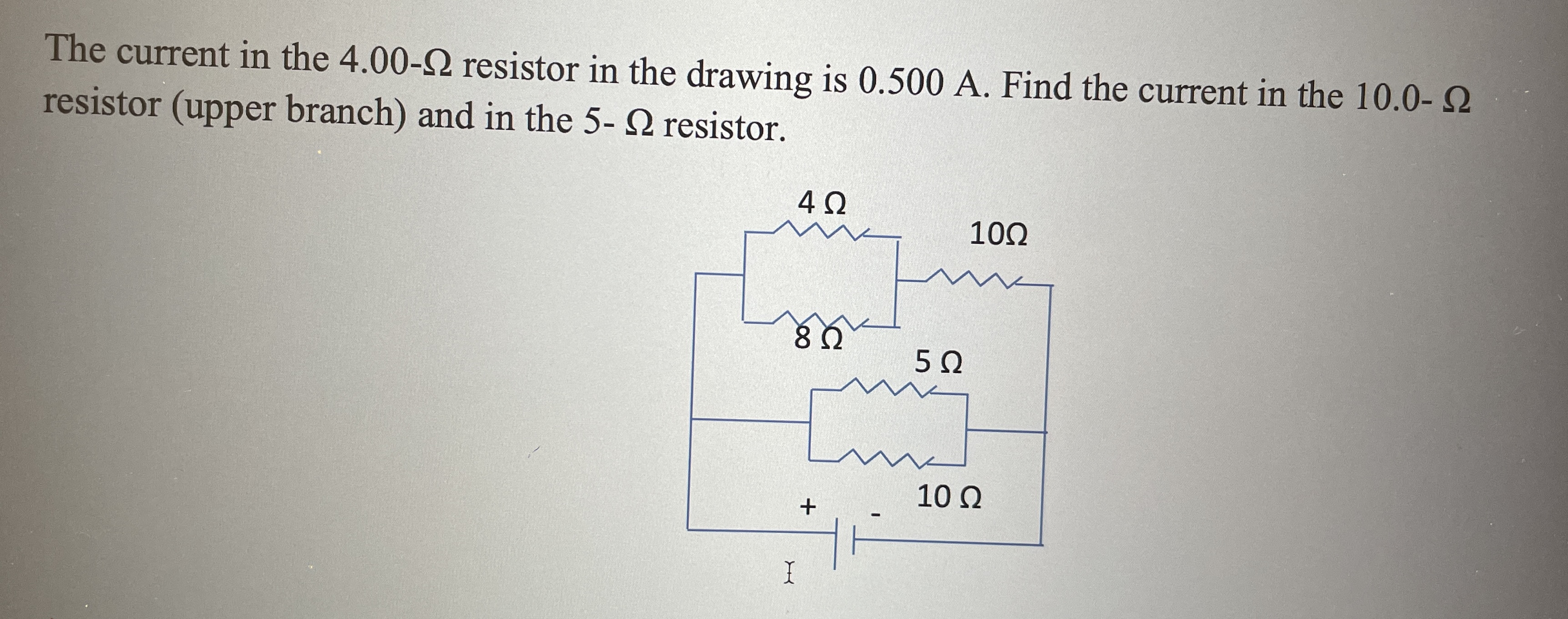 Solved The current in the 4.00-Ω ﻿resistor in the drawing is | Chegg.com
