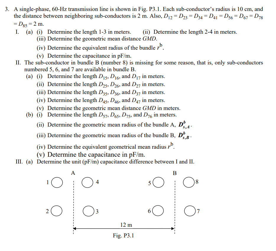 Solved A single-phase, 60-Hz transmission line is shown in | Chegg.com