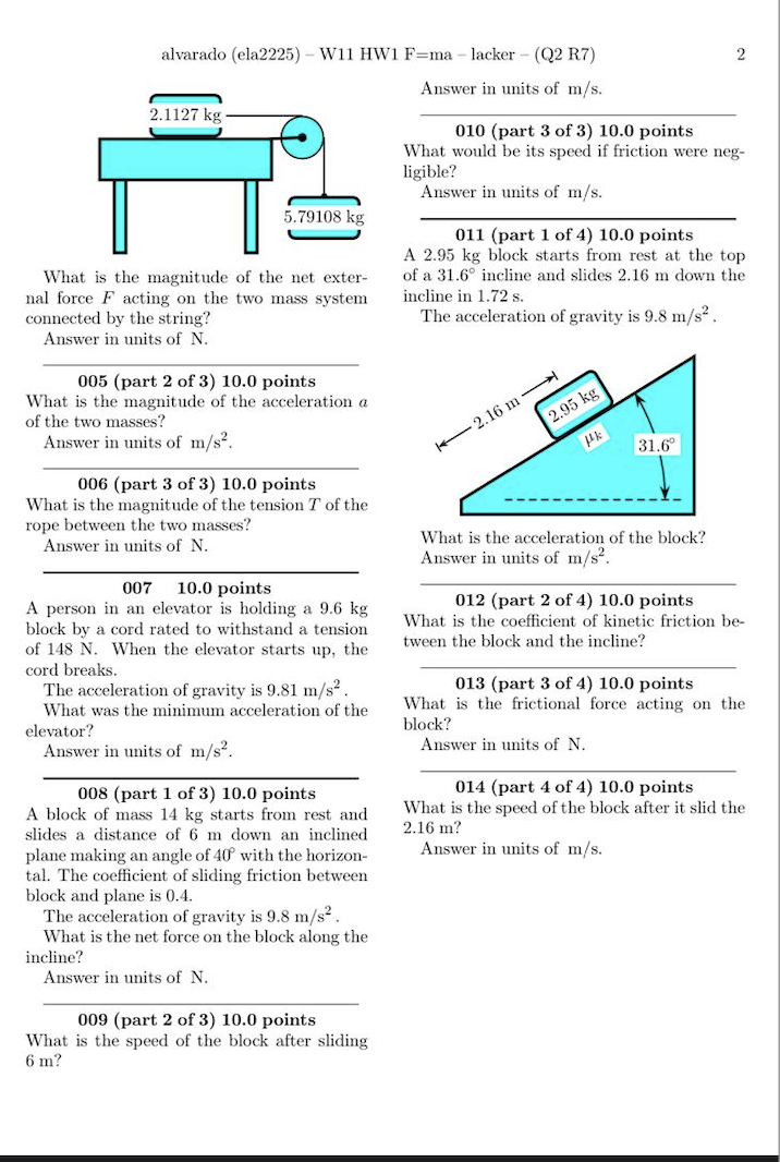 Solved What is the magnitude of the net exter-nal force F | Chegg.com