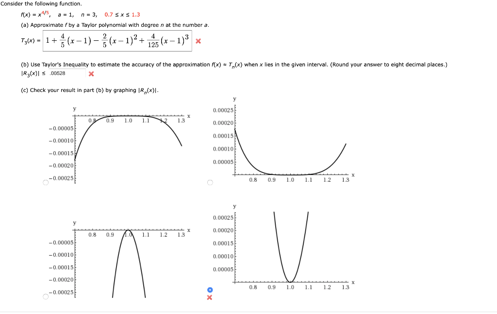Solved Consider the following function f(x)-x45, a=1, n-3, | Chegg.com