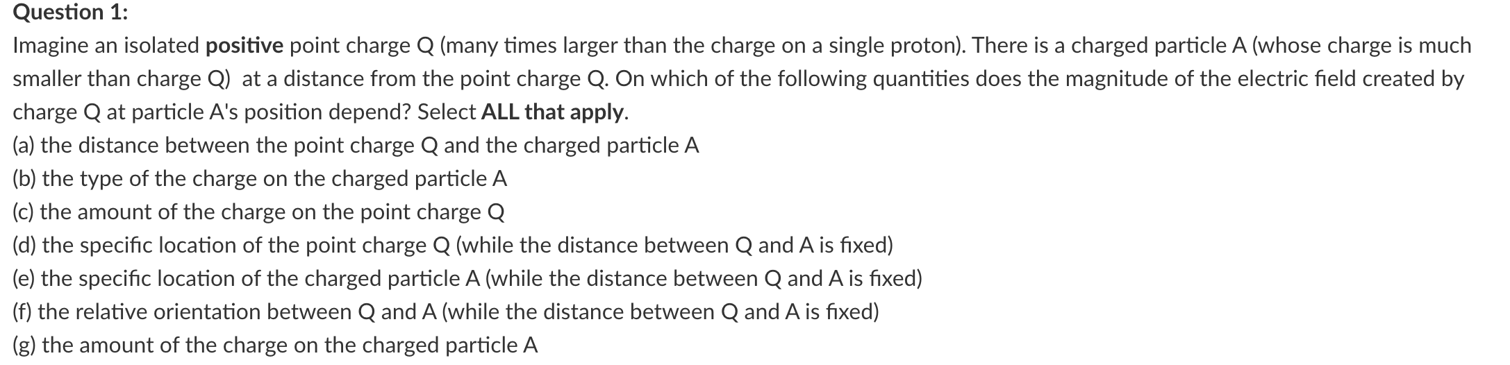 Solved Question 1: Imagine an isolated positive point charge | Chegg.com