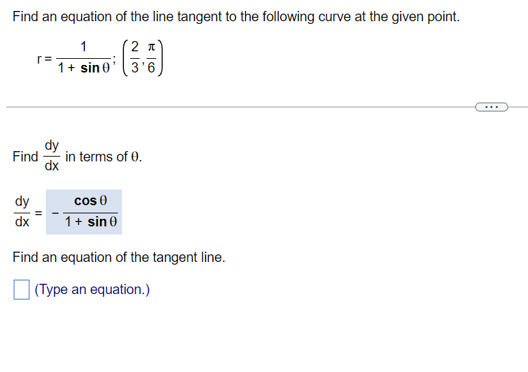 Solved Find an equation of the line tangent to the following | Chegg.com