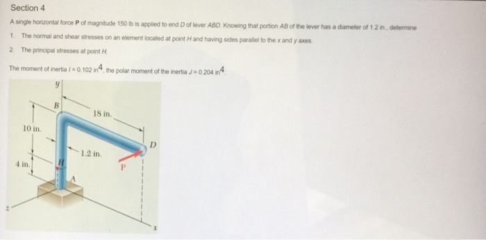 Solved Section 4 A single horizontal force P of magnitude | Chegg.com