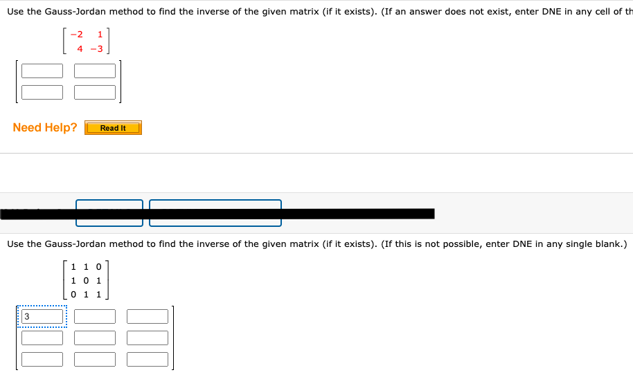Solved Use the Gauss-Jordan method to find the inverse of | Chegg.com