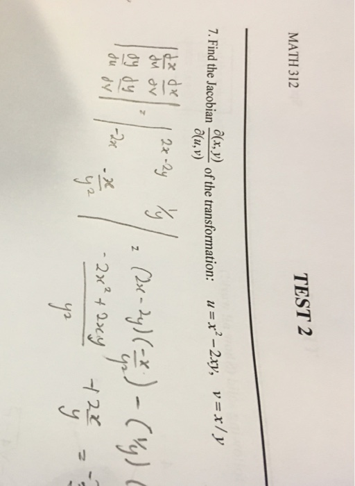 Solved Find the Jacobian partial differential(x, y)/partial | Chegg.com