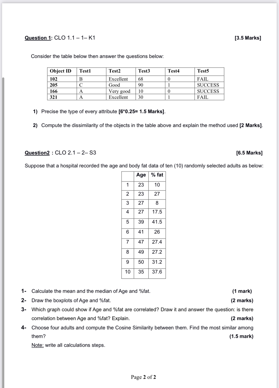 Solved Consider the table below then answer the questions | Chegg.com