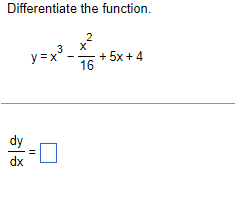Solved Differentiate the function. f(x)=8x5+7x | Chegg.com