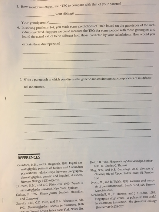 VII. EXTEND YOUR UNDERSTANDING WITHADDITIONAL TRC | Chegg.com