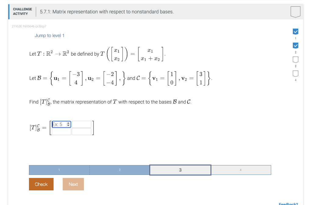 Solved CHALLENGE ACTIVITY 5.7.1: Matrix representation with | Chegg.com