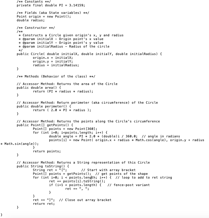 Solved CSCI 161 - Lab 10: "Shapes" Objectives The objectives | Chegg.com