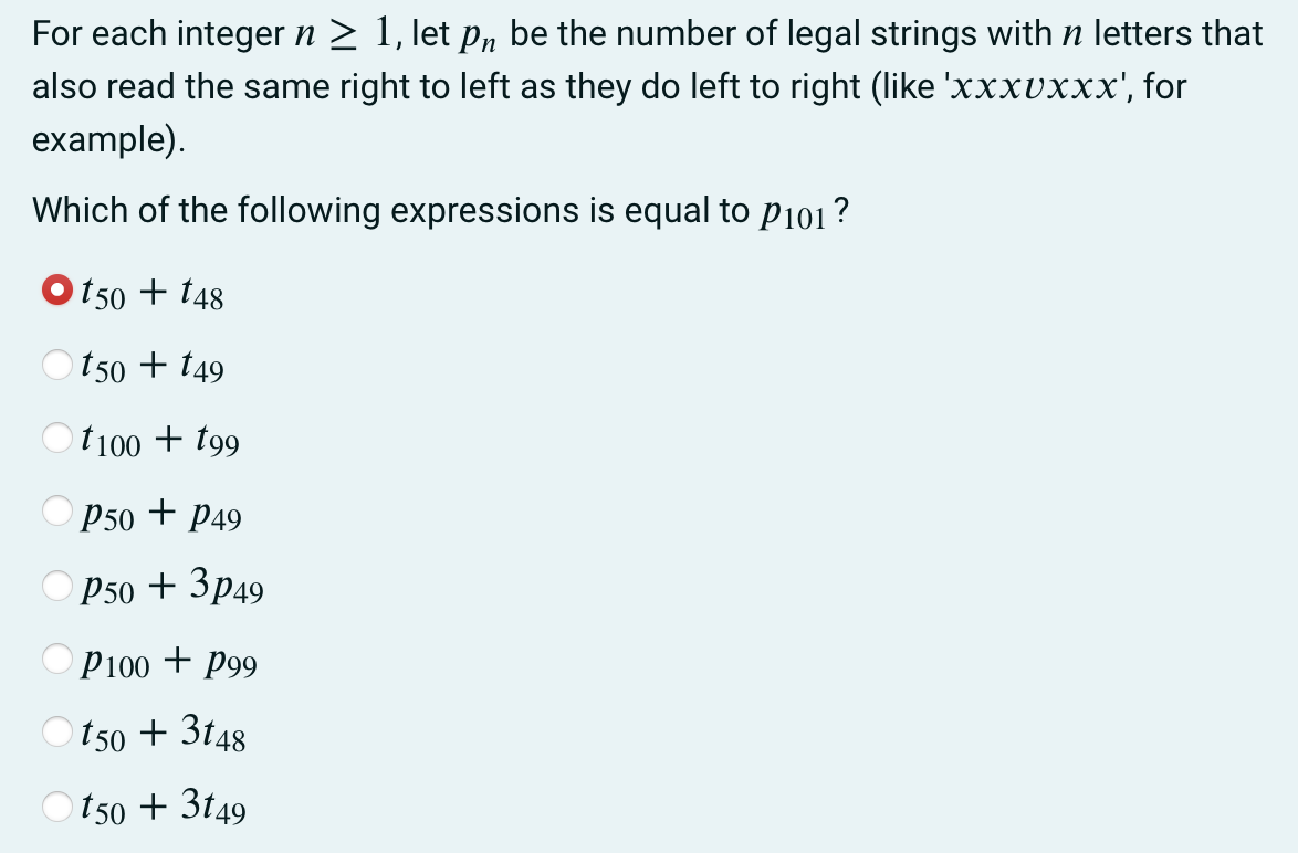 Solved For each integer n > 1, let Pn be the number of legal | Chegg.com