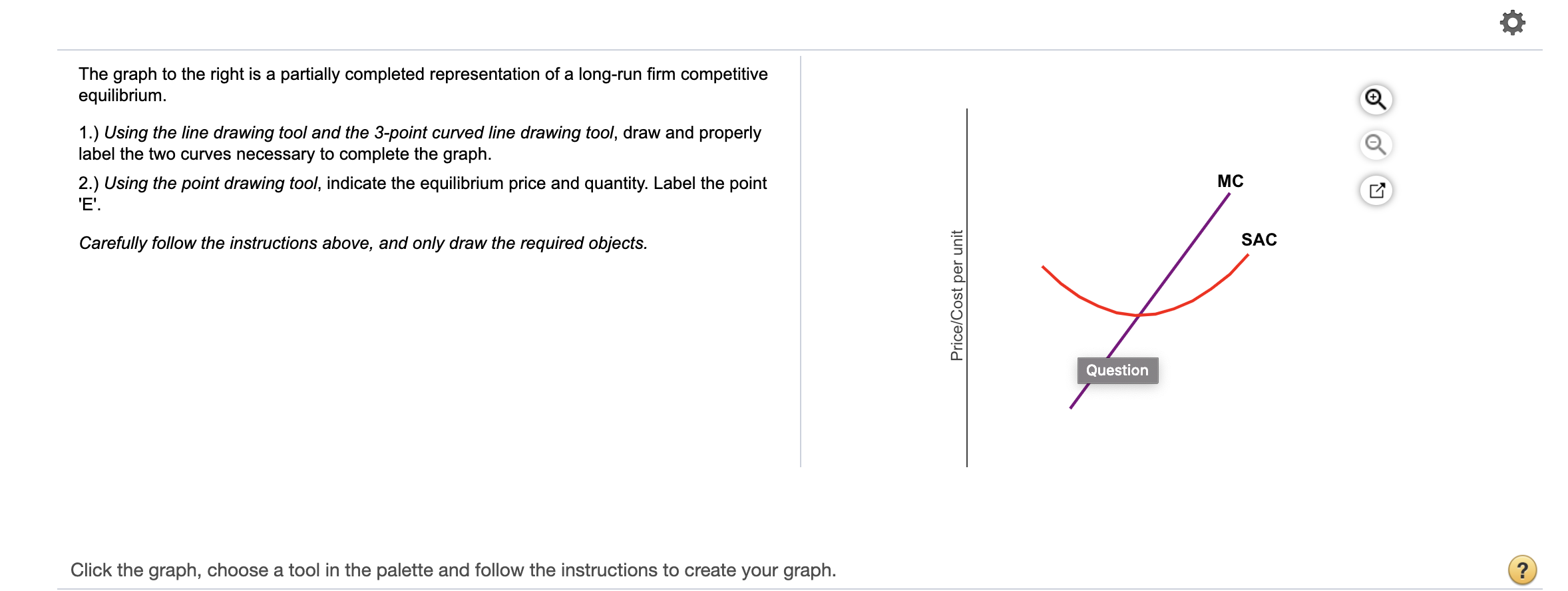 Solved The graph to the right is a partially completed | Chegg.com