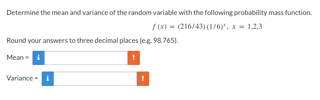 Solved The following function is probability mass function. | Chegg.com
