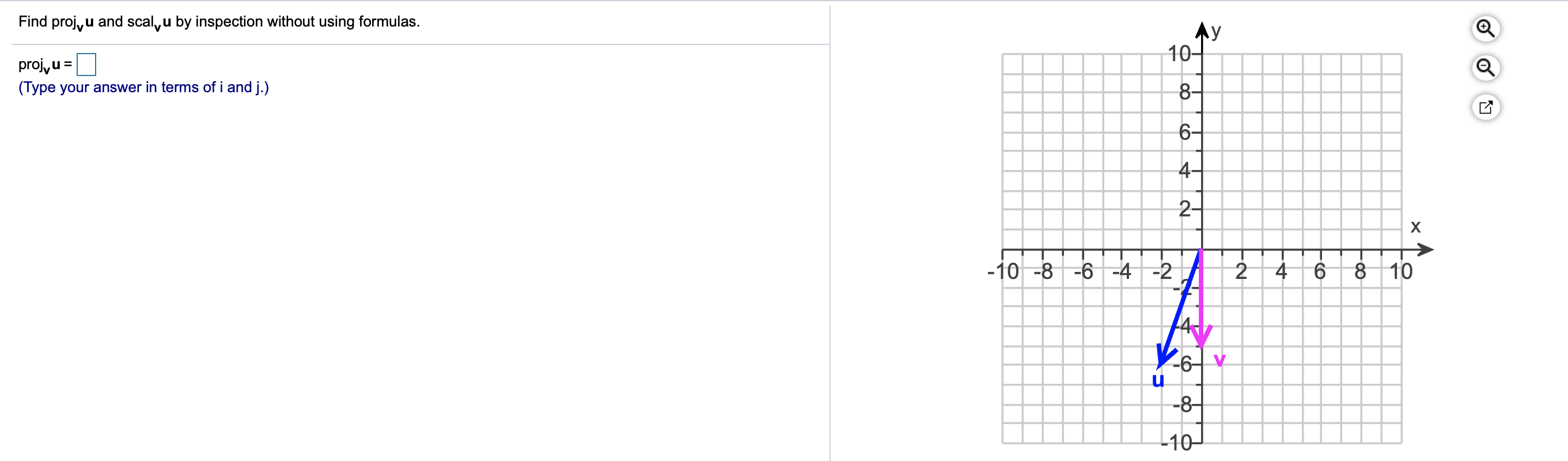 Solved Find proj, u and scal, u by inspection without using | Chegg.com