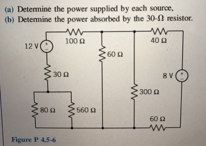 Solved Determine the power supplied by each source, | Chegg.com
